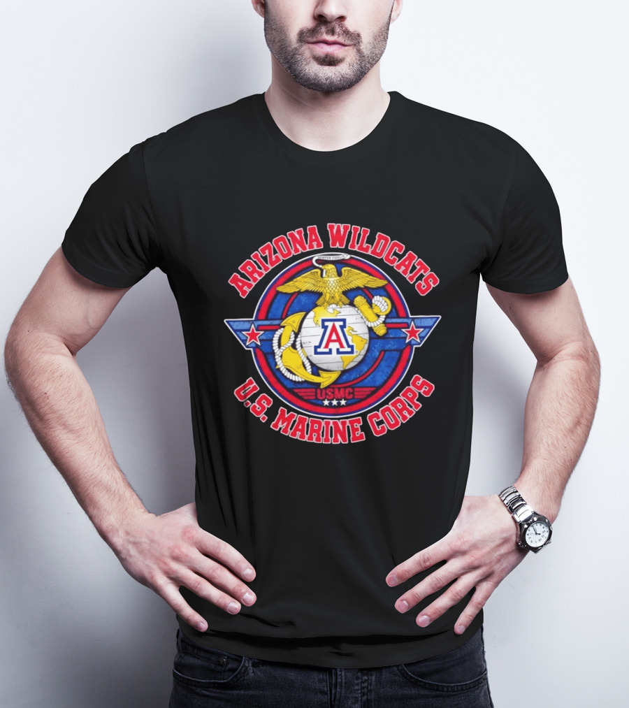 Arizona Wildcats US Marine Corps USMC Semper Fidelis T-Shirt