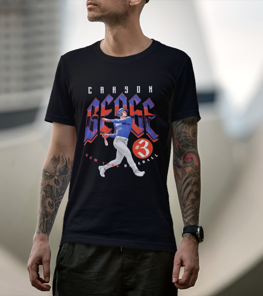 Carson Benge #3 New York Baseball T-Shirt