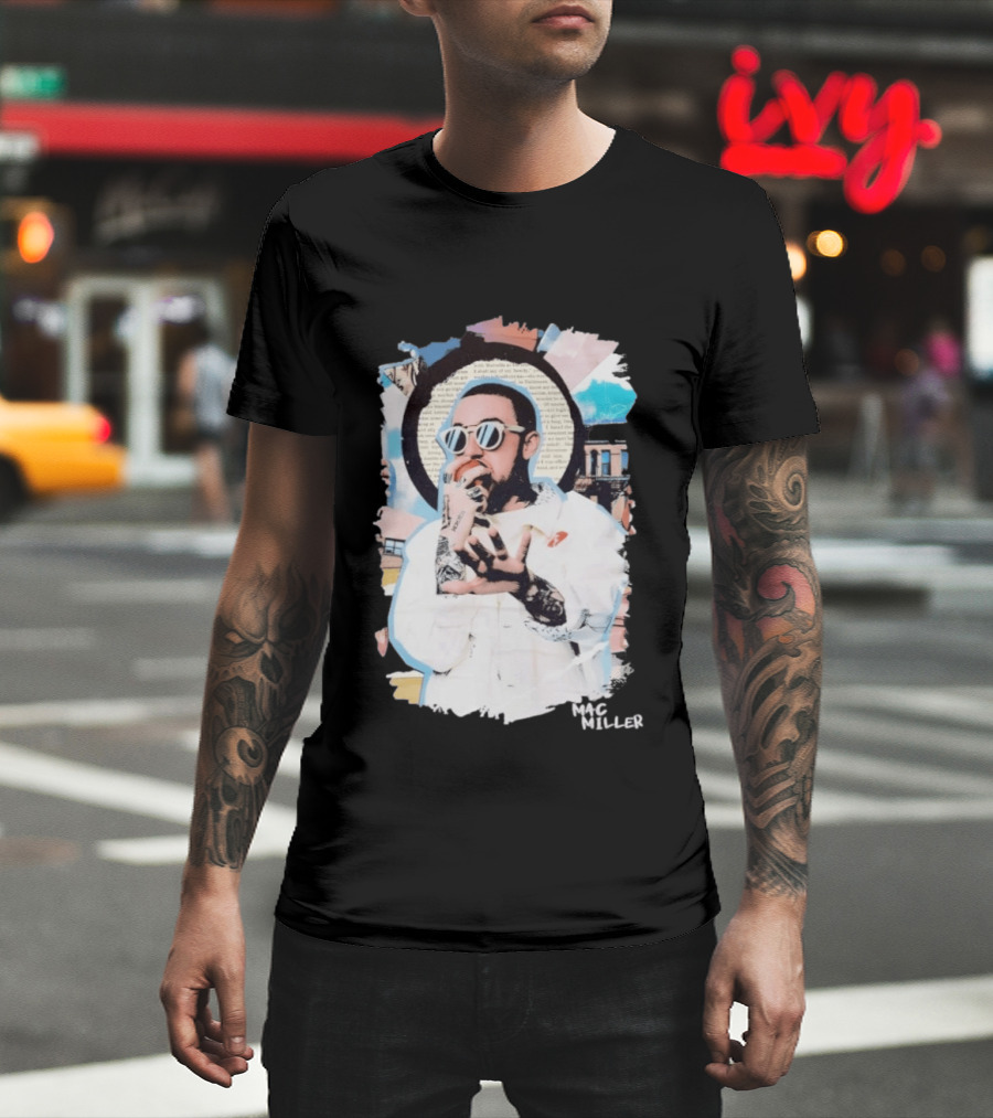 Mac Miller Collage Hip Hop Rap Music Artist Style Fan Merchandise T-Shirt