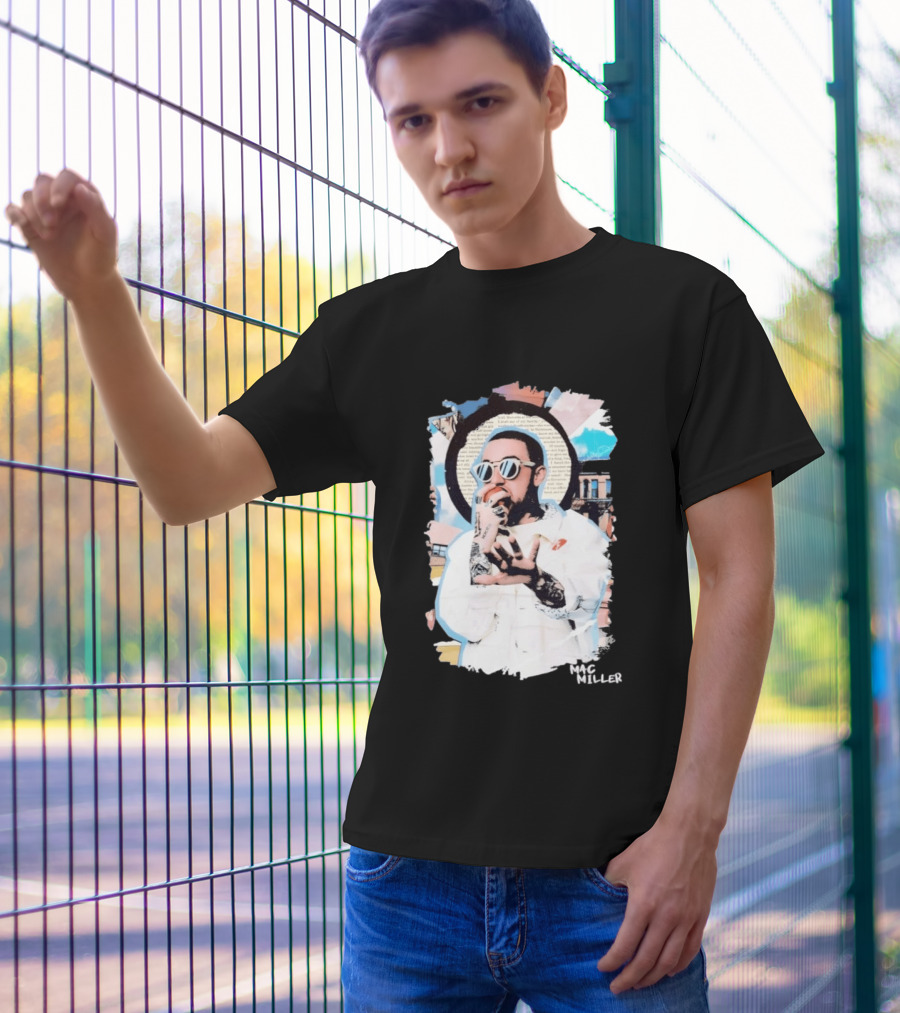 Mac Miller Collage Hip Hop Rap Music Artist Style Fan Merchandise T-Shirt