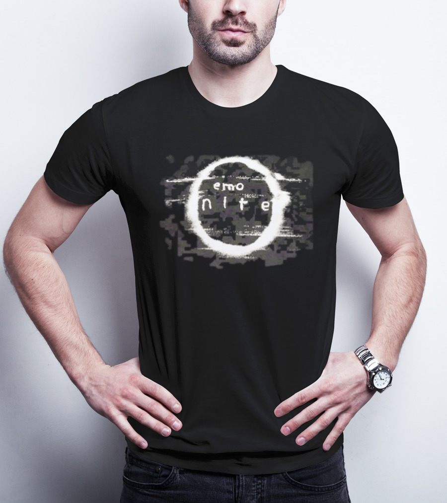 Emo Nite The Ring Grunge Style White Circular T-Shirt