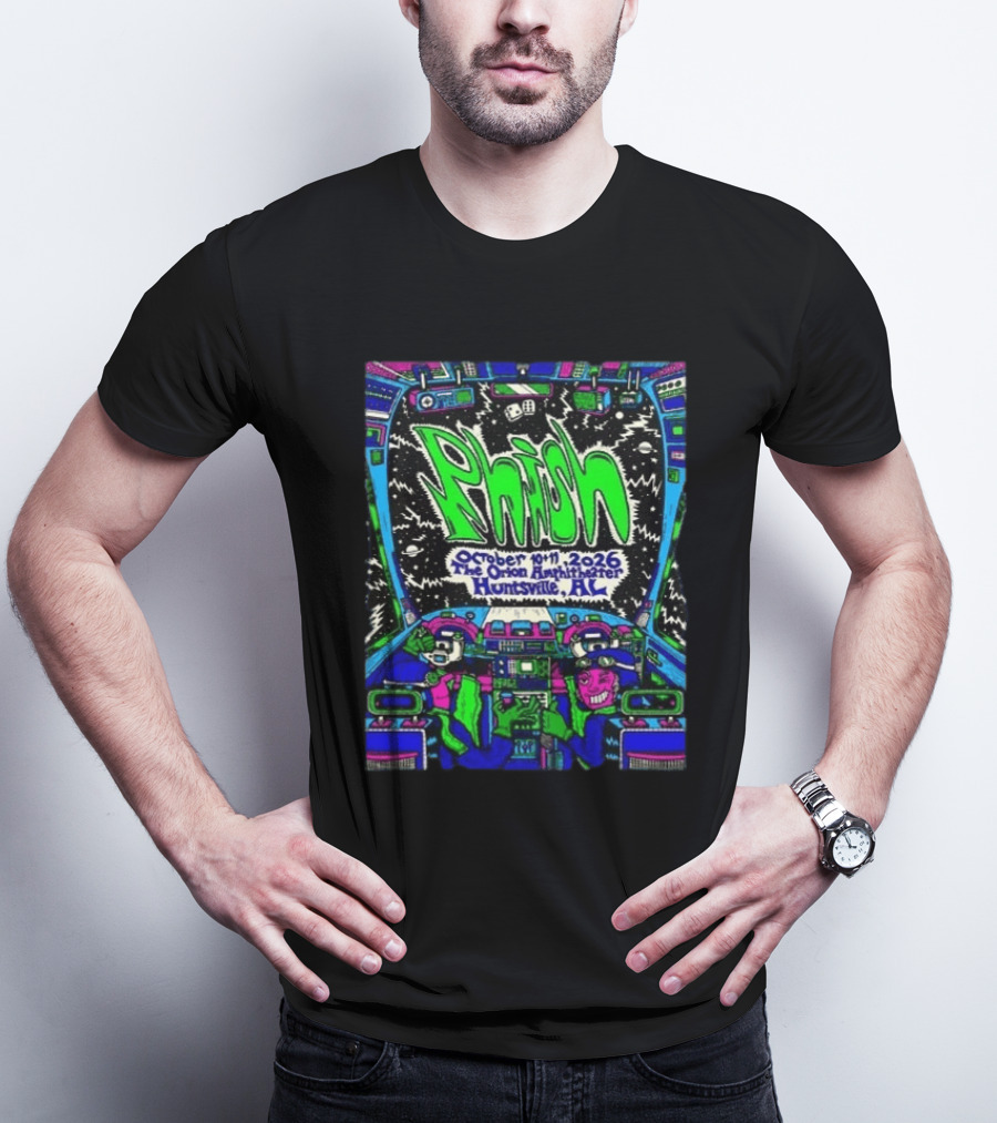 Phish October 10 11 2026 The Orion Amphitheater Huntsville AL Event Retro Space T-Shirt