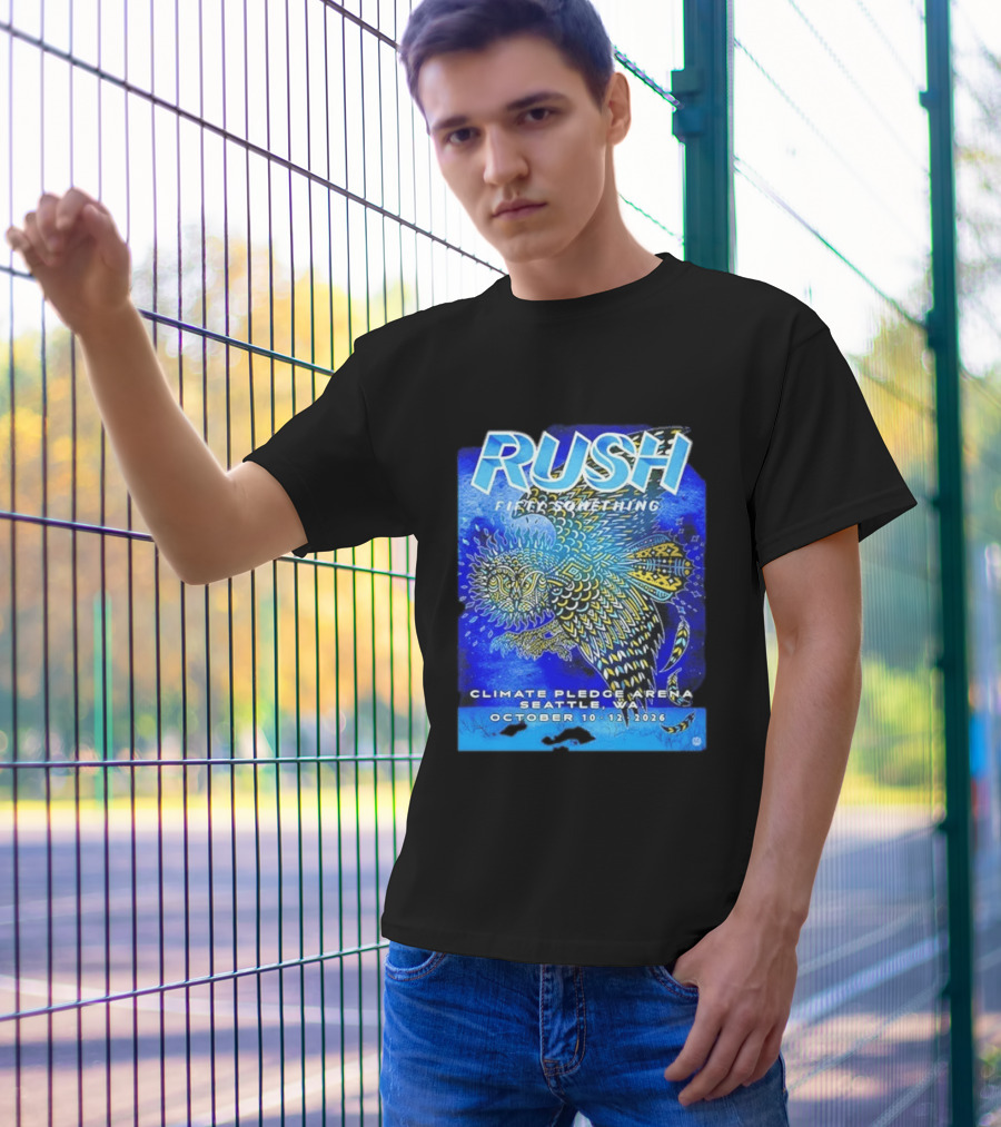 Rush Fifty Something Tour 2026 Climate Pledge Arena Seattle WA October 10 12 T-Shirt