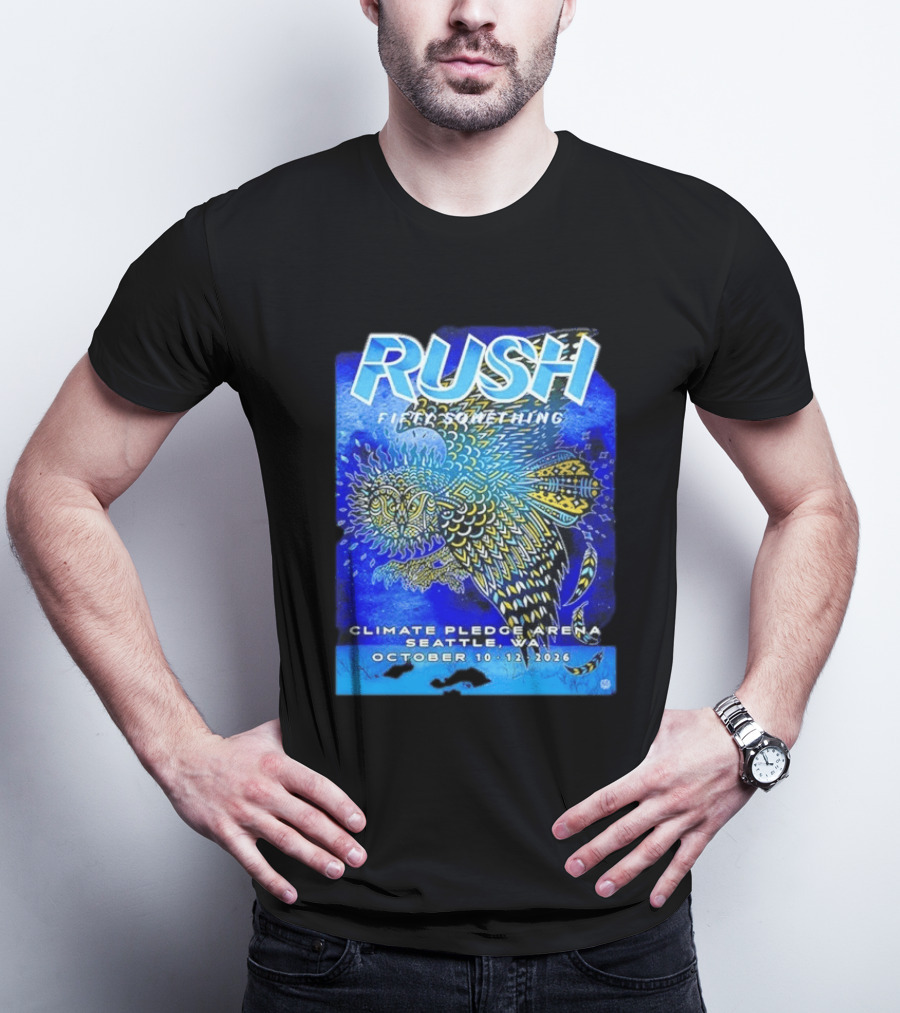 Rush Fifty Something Tour 2026 Climate Pledge Arena Seattle WA October 10 12 T-Shirt