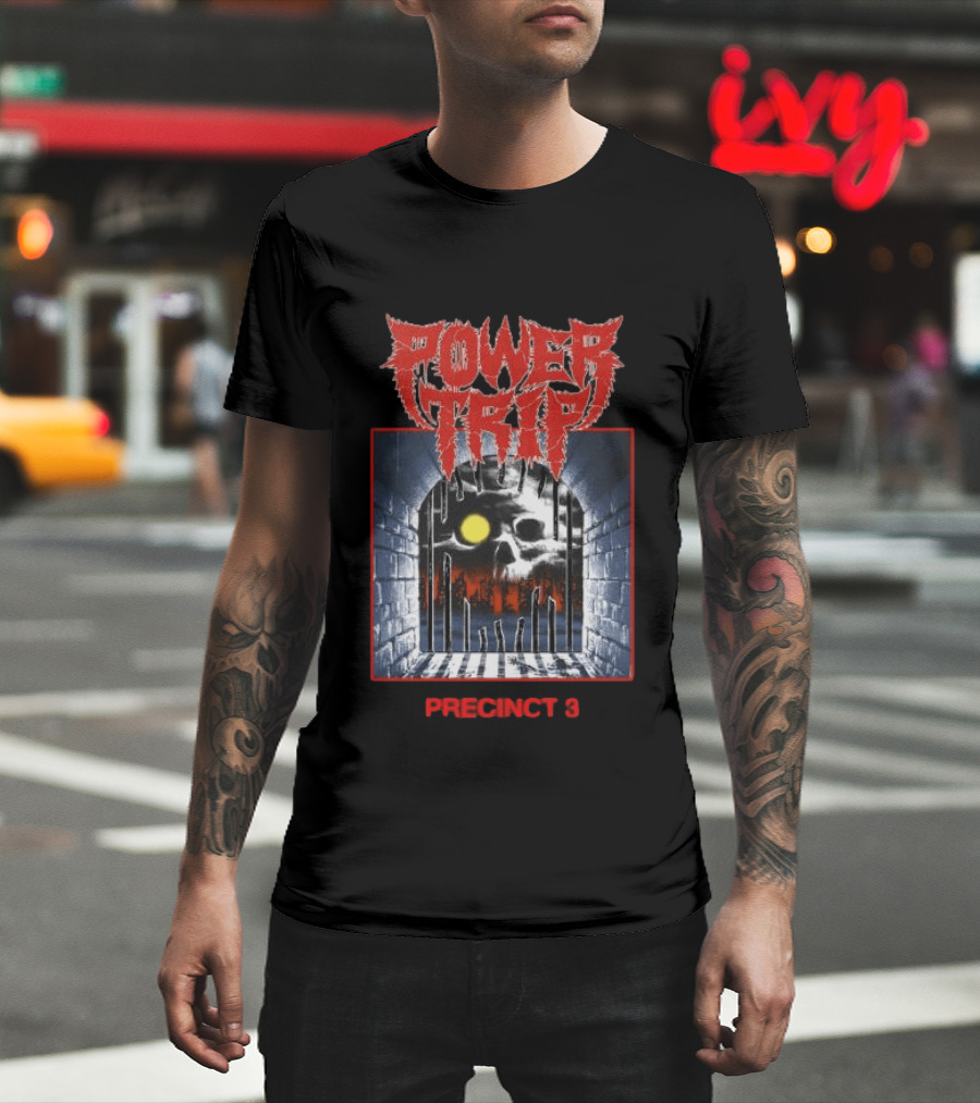 Power Trip Precinct 3 Skull Moon Cave T-Shirt