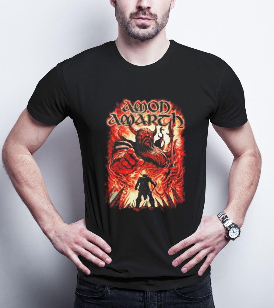 Amon Amarth Oden Wants You Red Zone Viking Warrior T-Shirt
