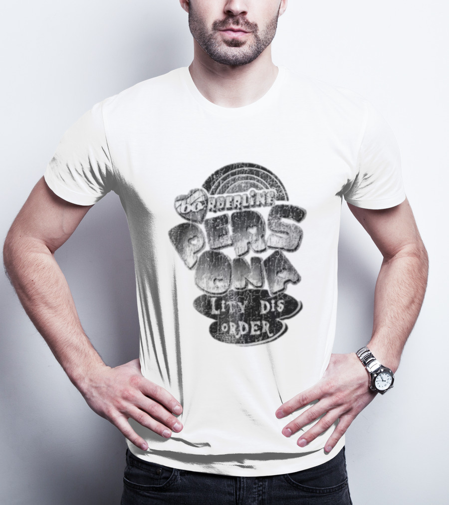 Borderline Personality Disorder Rainbow Heart Distressed T-Shirt