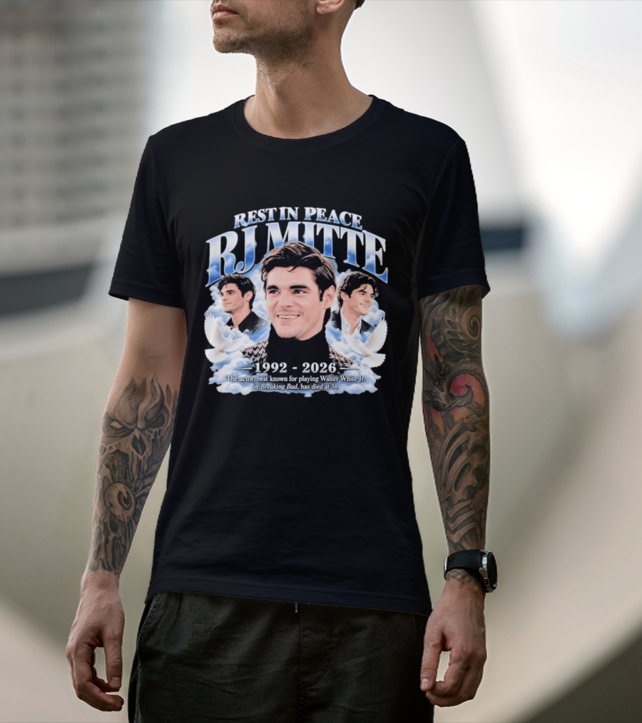 Rest In Peace RJ Mitte 1992 2026 Walter White Jr Breaking Bad T-Shirt