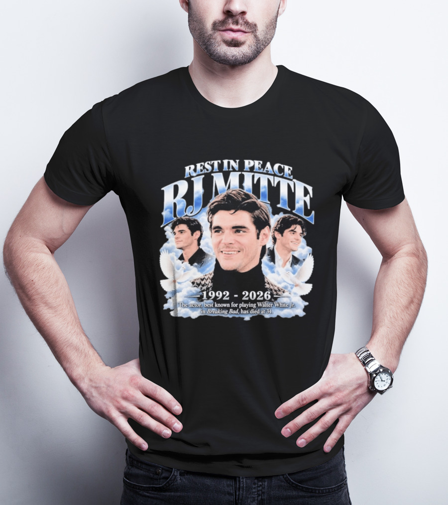 Rest In Peace RJ Mitte 1992 2026 Walter White Jr Breaking Bad T-Shirt