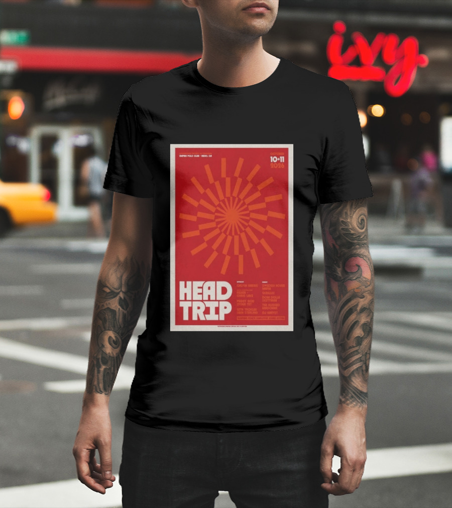 Empire Polo Club Indio CA Head Trip October 10 11 2026 Lineup T-Shirt