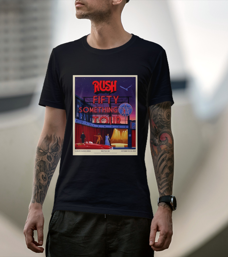 Rush Fifty Something Tour Climate Pledge Arena Seattle WA October 10 12 2026 T-Shirt