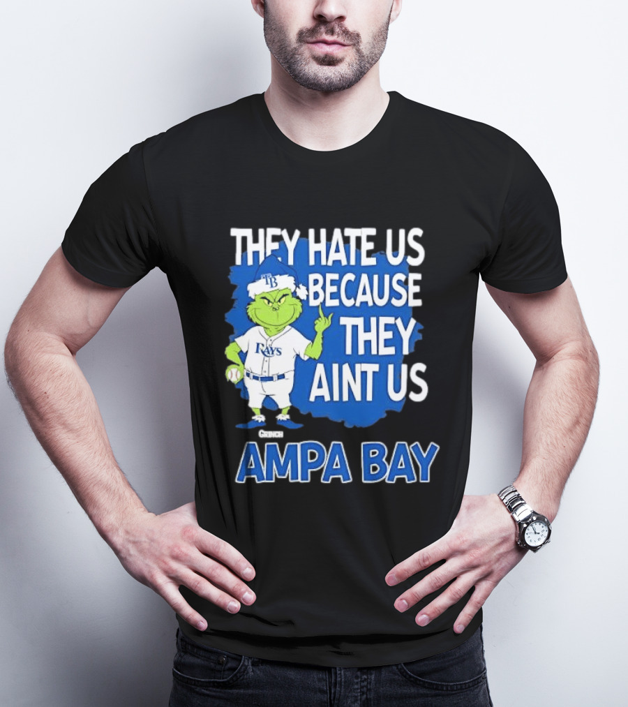 Tampa Bay Rays Grinch Christmas They Hate Us Because They Aint Us T-Shirt