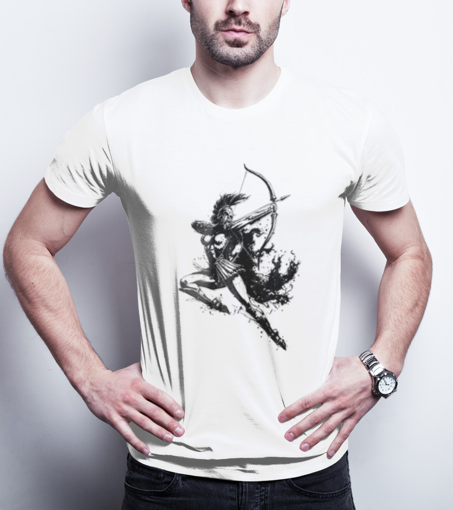 Female Spartan Warrior Archer Helmet T-Shirt