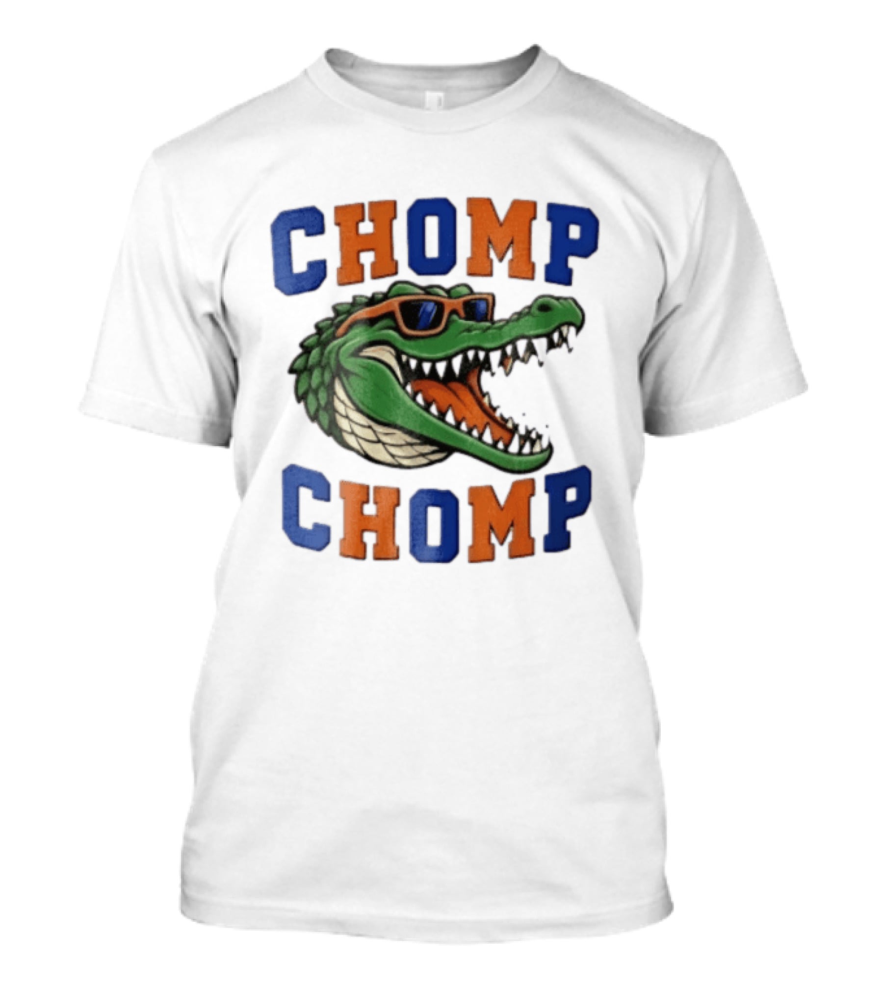 Florida Gators Chomp Chomp Alligator Wearing Sunglasses Cartoon T-Shirt