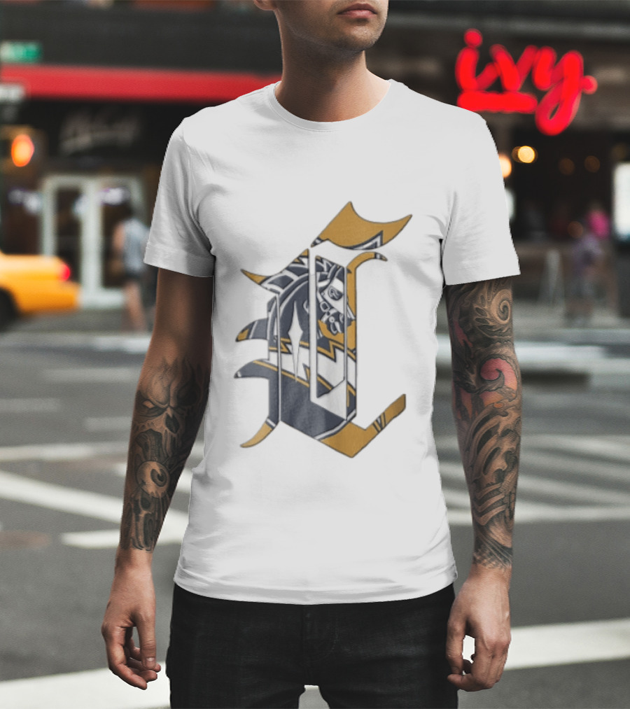 Los Angeles Chargers Old English Letter C Horse Head T-Shirt