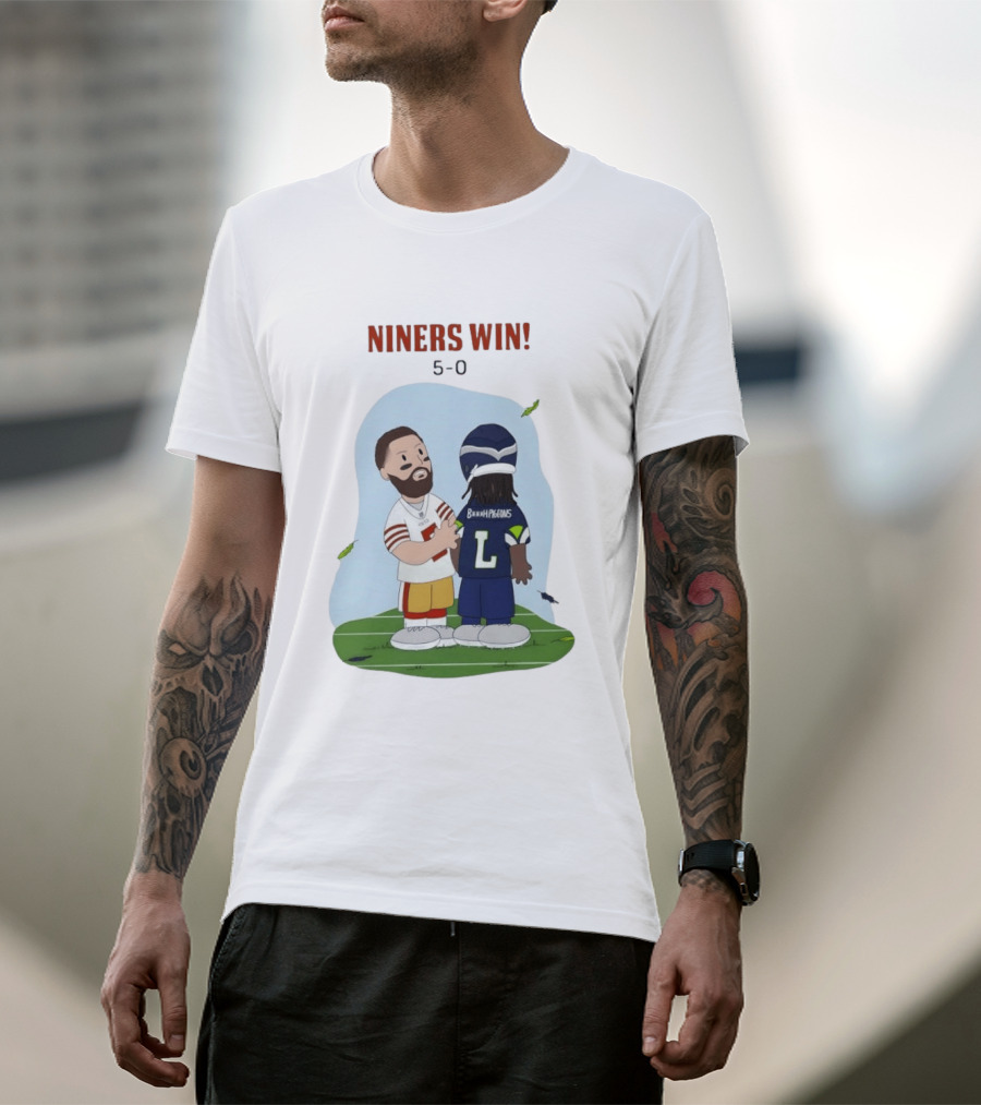 Niners Win 5 0 Bh Pigeons San Francisco 49ers Football T-Shirt