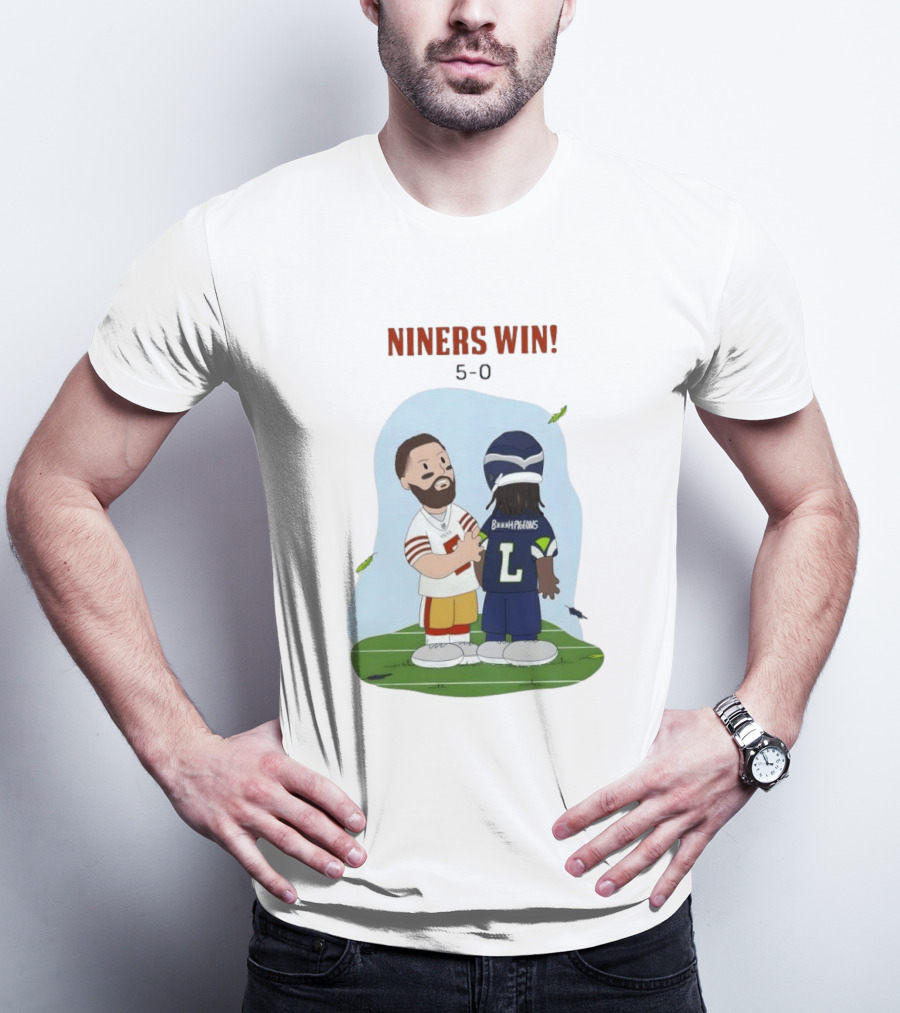 Niners Win 5 0 Bh Pigeons San Francisco 49ers Football T-Shirt