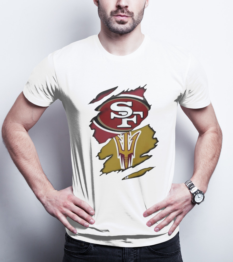 San Francisco 49ers Arizona State Sun Devils SF ASU Collaboration T-Shirt