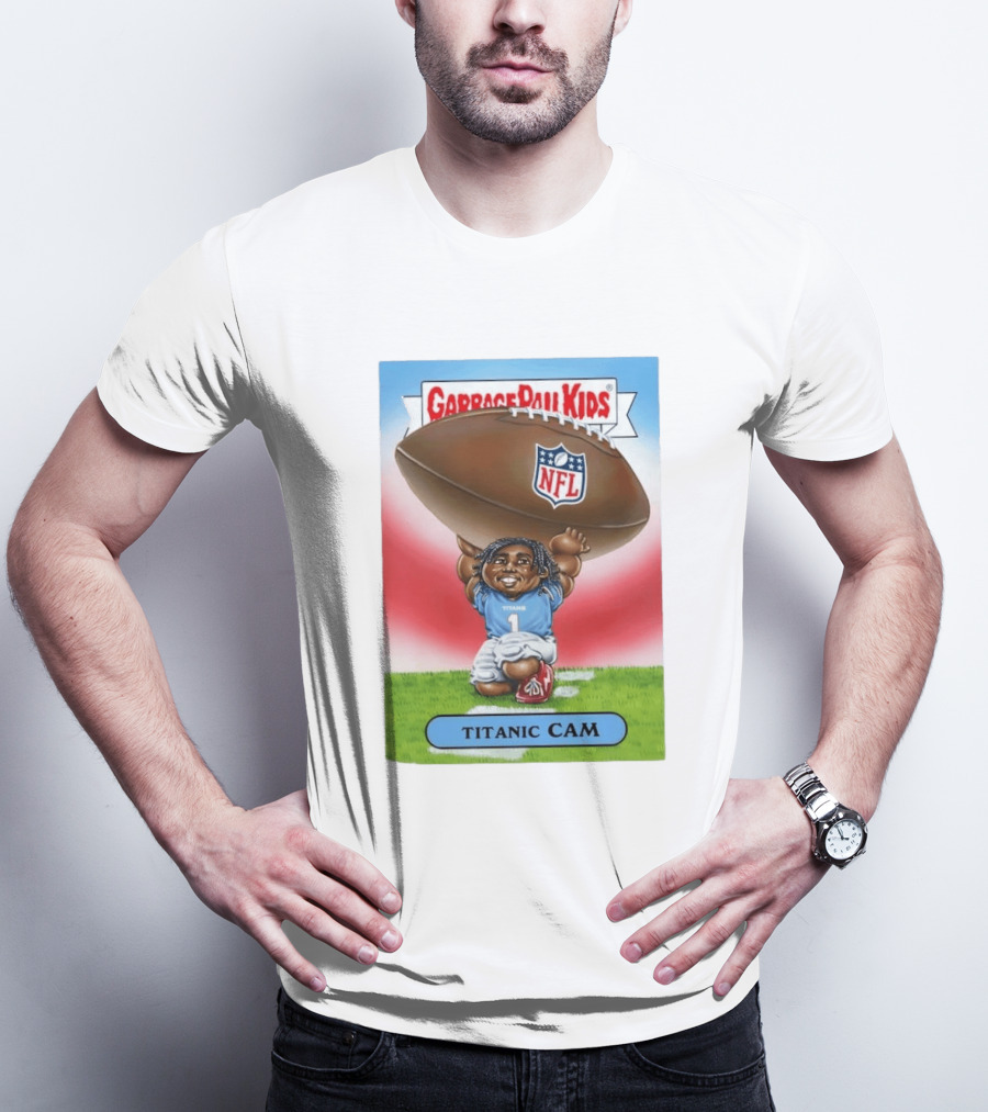Garbage Pail Kids Titanic Cam NFL Tennessee Titans Card T-Shirt