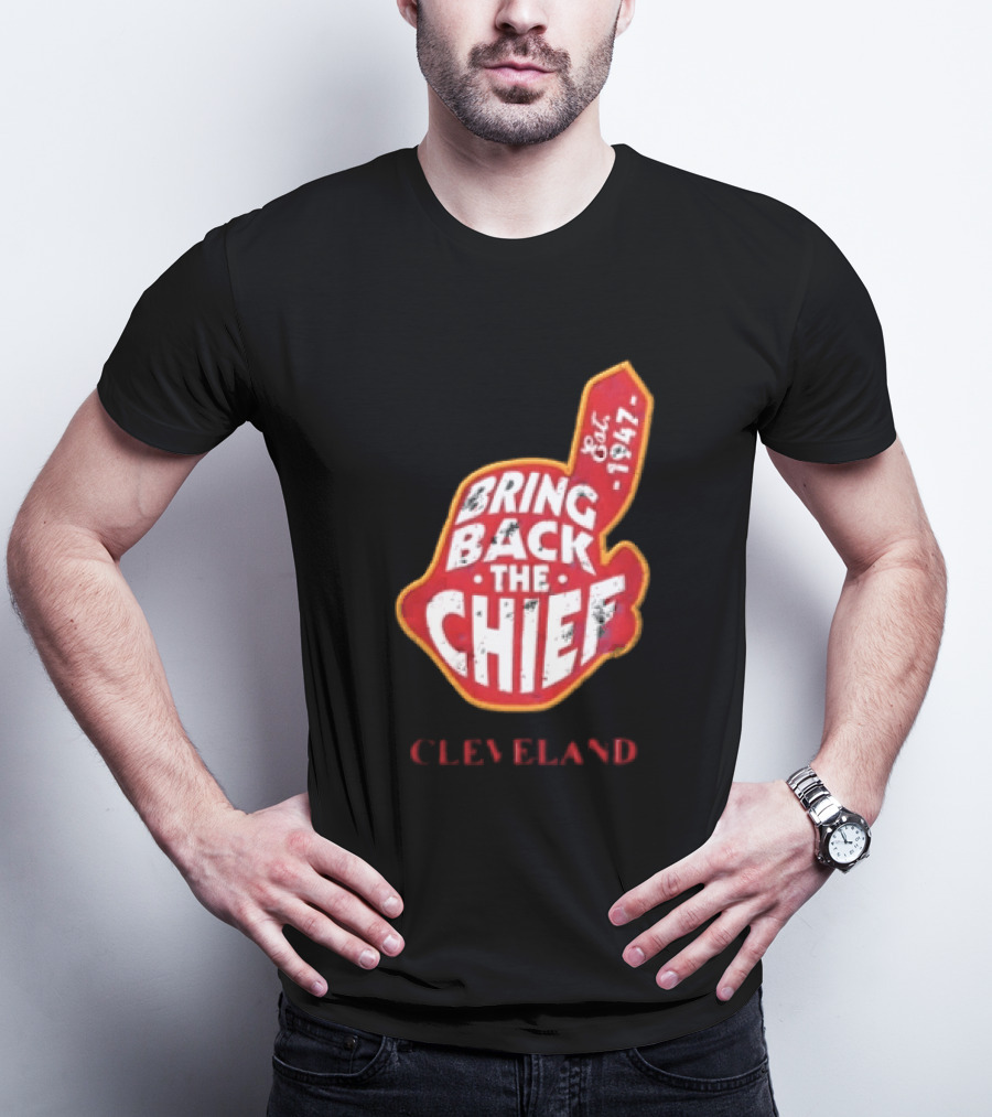 Bring Back The Chief Est. 1947 Foam Finger Red Yellow Cleveland T-Shirt