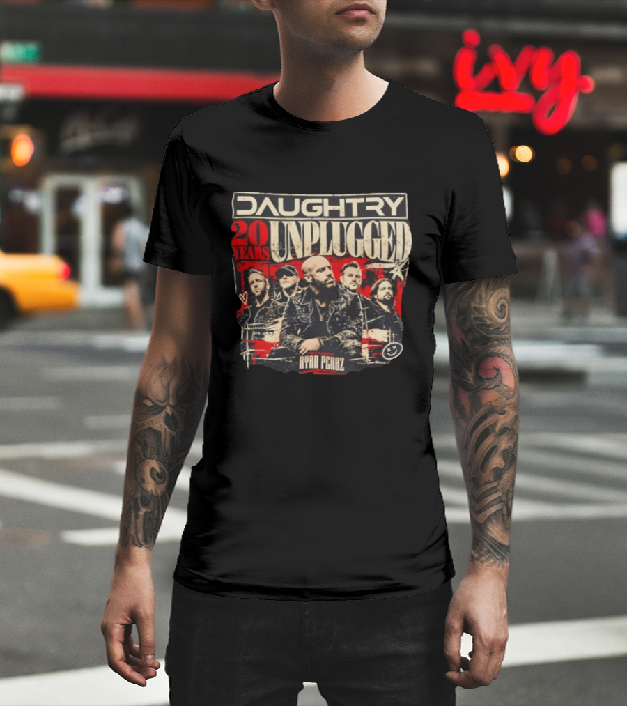 Daughtry Unplugged 20 Years Tour Featuring Ryan Perdz T-Shirt
