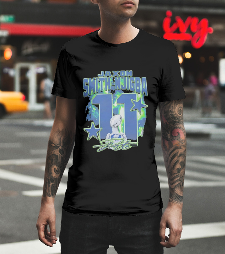 Jaxon Smith Njigba 11 Seattle Championship T-Shirt