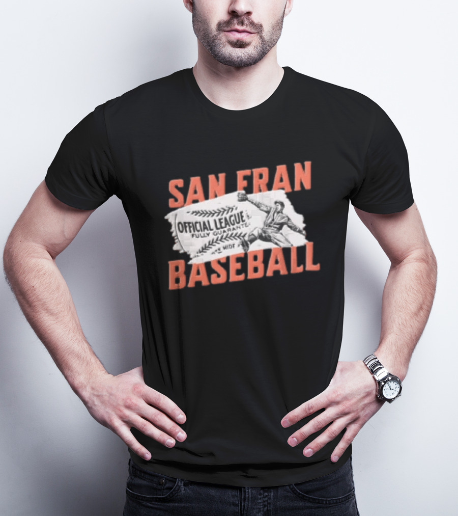 San Fran Baseball Official League Vintage Throwback T-Shirt