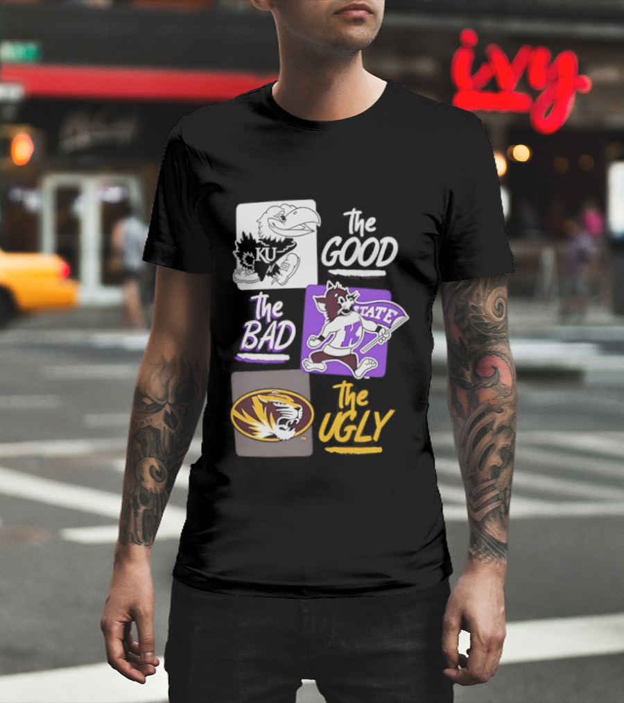 Kansas Jayhawks Wildcats Tigers The Good The Bad The Ugly T-Shirt