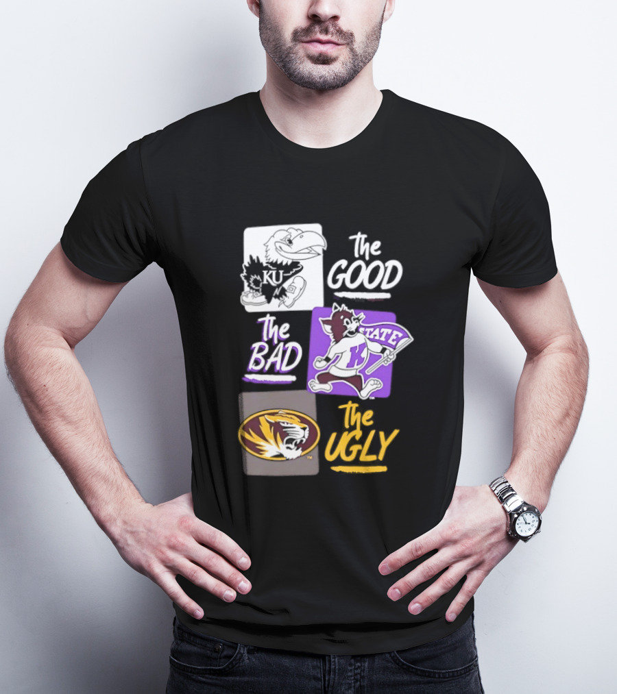 Kansas Jayhawks Wildcats Tigers The Good The Bad The Ugly T-Shirt
