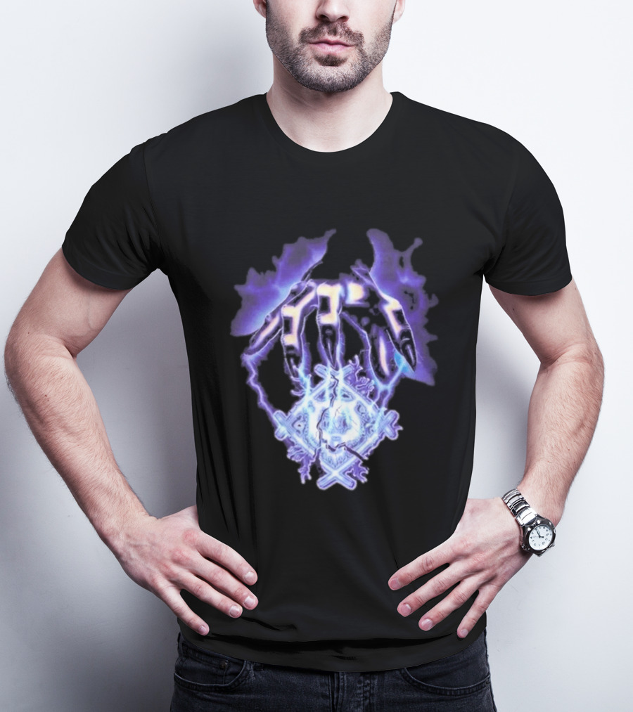 Hollowsquad La Grim Electric Lightning Skull And Claws T-Shirt