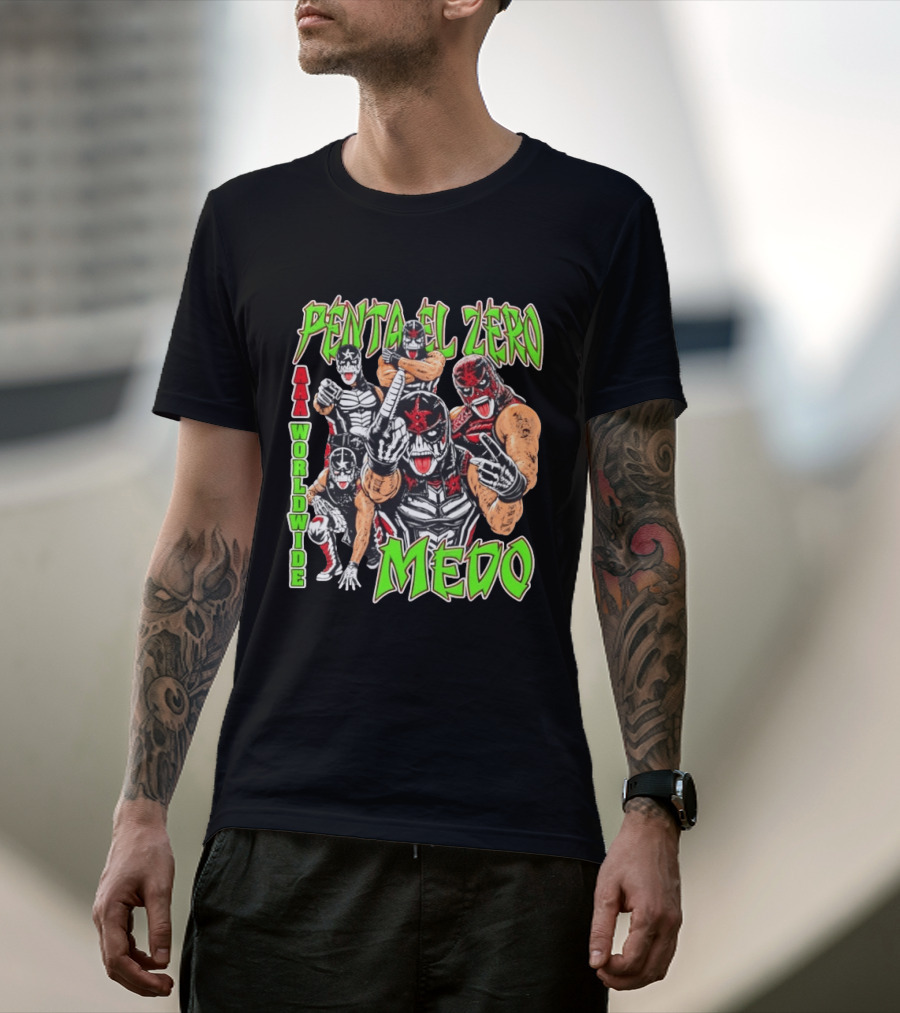 Penta El Zero Medo AAA Worldwide Wrestling Champions T-Shirt