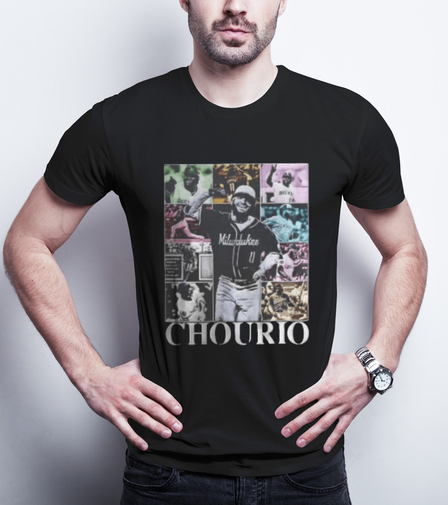 Milwaukee Brewers Jackson Chourio Collage Baseball Player Chourio T-Shirt