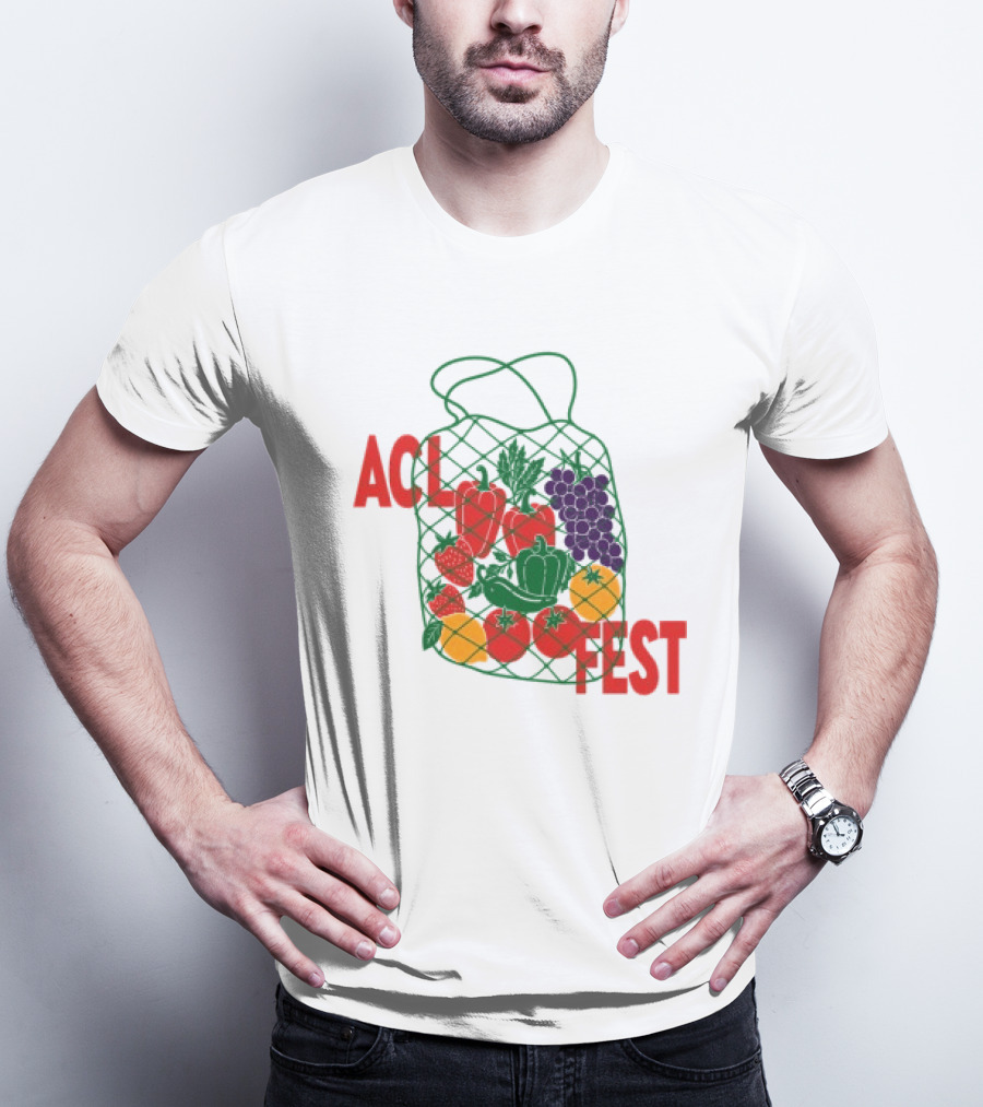 ACL Festival Women's Market Crop Top Lineup Veggie Bag T-Shirt