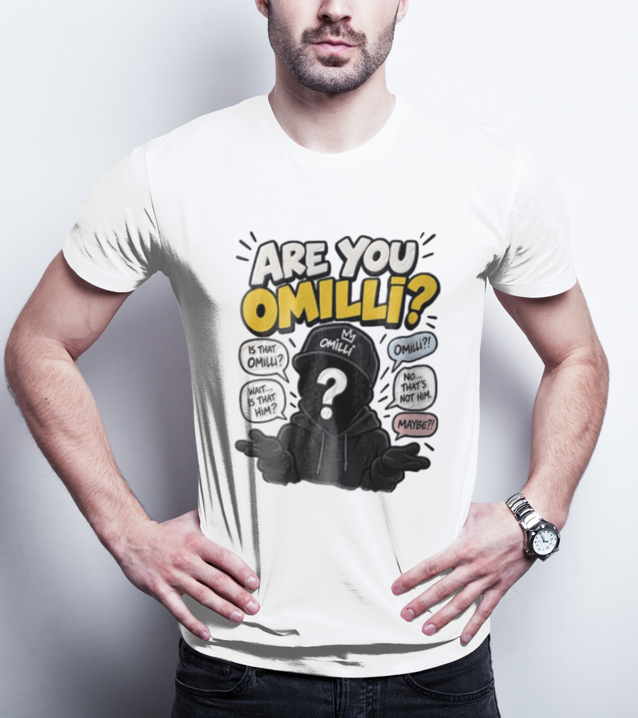 Are You Omilli Mystery Creator Streamer Iconic Question Marks And Quotes T-Shirt