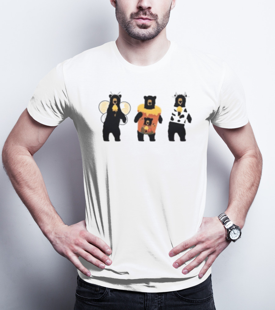 Ice Cream For Bears I Scream For Bears Costume Party Crew Neck T-Shirt