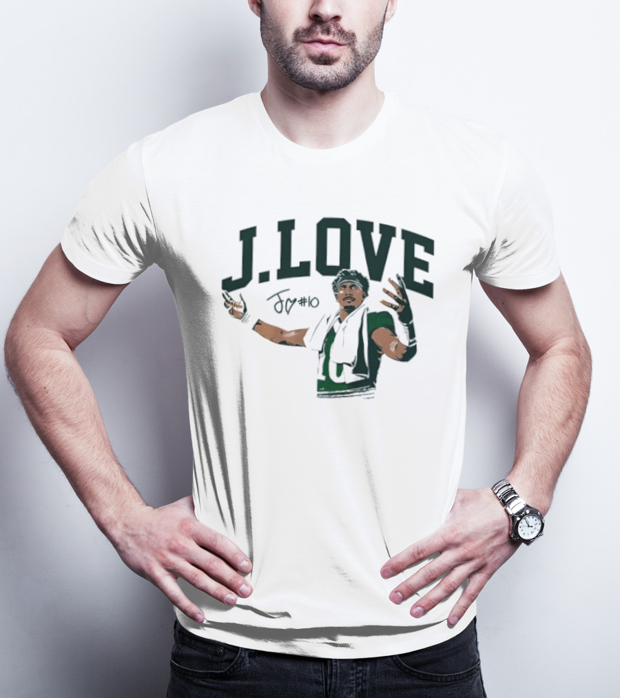 J Love Jordan Love Green Bay Packers Signature Pose T-Shirt
