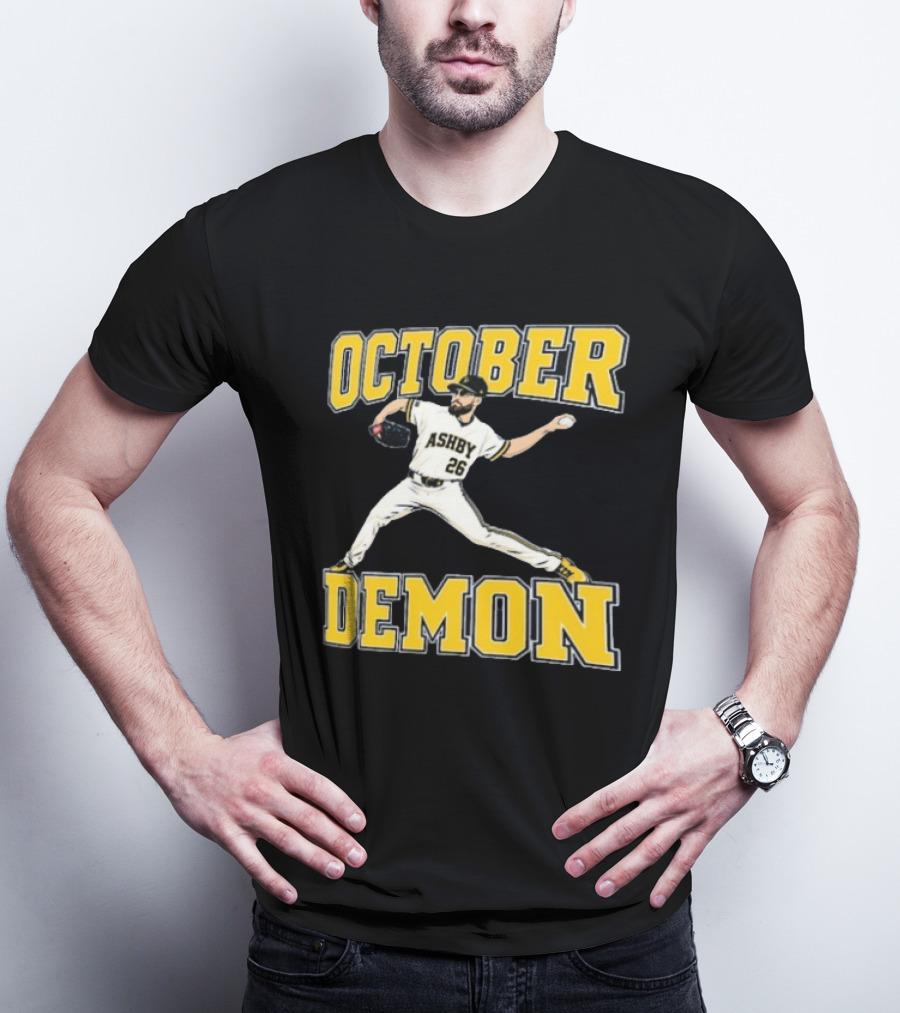 Aaron Ashby October Demon Pitcher 26 Baseball Player T-Shirt