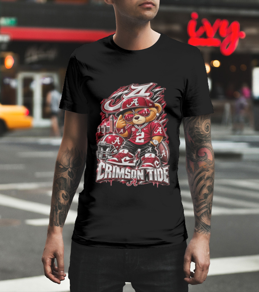 Crimson Tide Alabama Bear Football NCAA Sporting Powerhouse T-Shirt