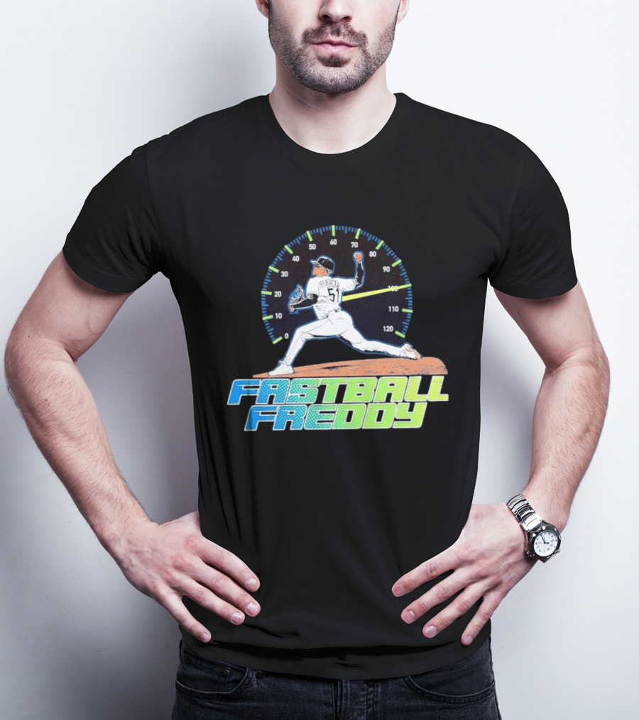Fastball Freddy Peralta 51 Baseball Player Pitcher Speedometer T-Shirt