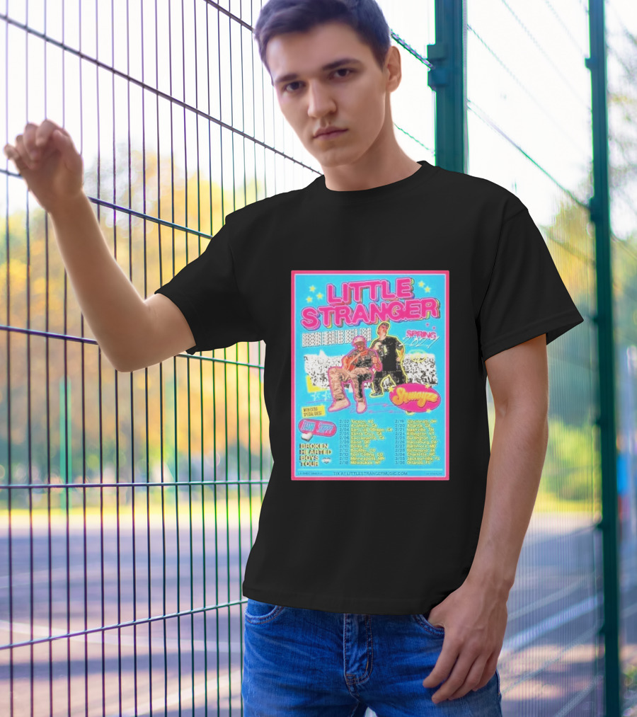 Little Stranger Broken Hearted Boys Spring 2027 Tour Cities List Tucson To Orlando T-Shirt