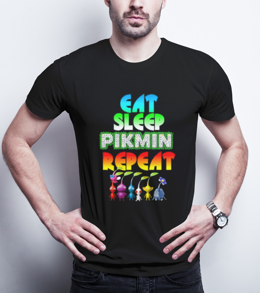 Eat Sleep Pikmin Repeat Game Lover T-Shirt