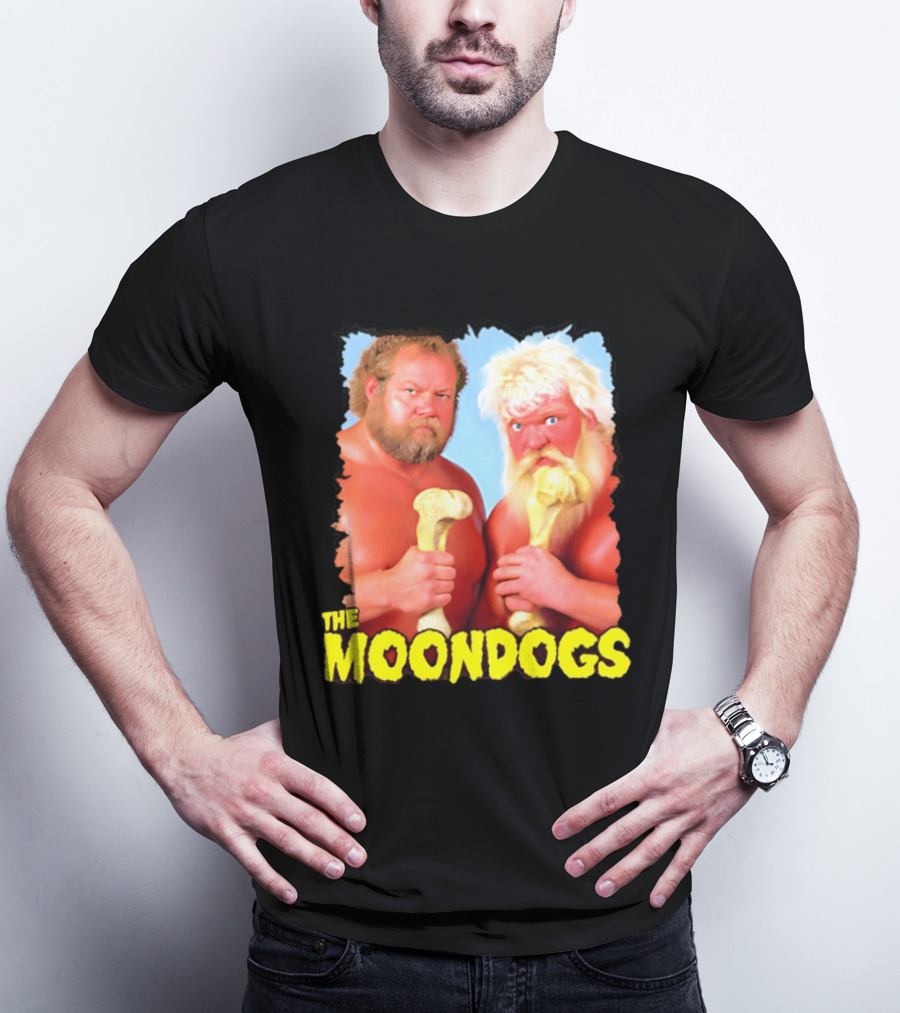 The Moondogs Wrestling Tag Team Iconic Bone Props T-Shirt