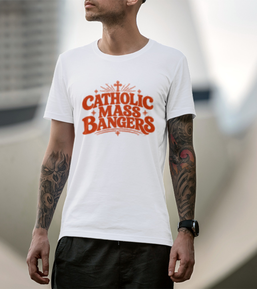 Catholic Mass Bangers Tracklist Iconic Worship Collection T-Shirt