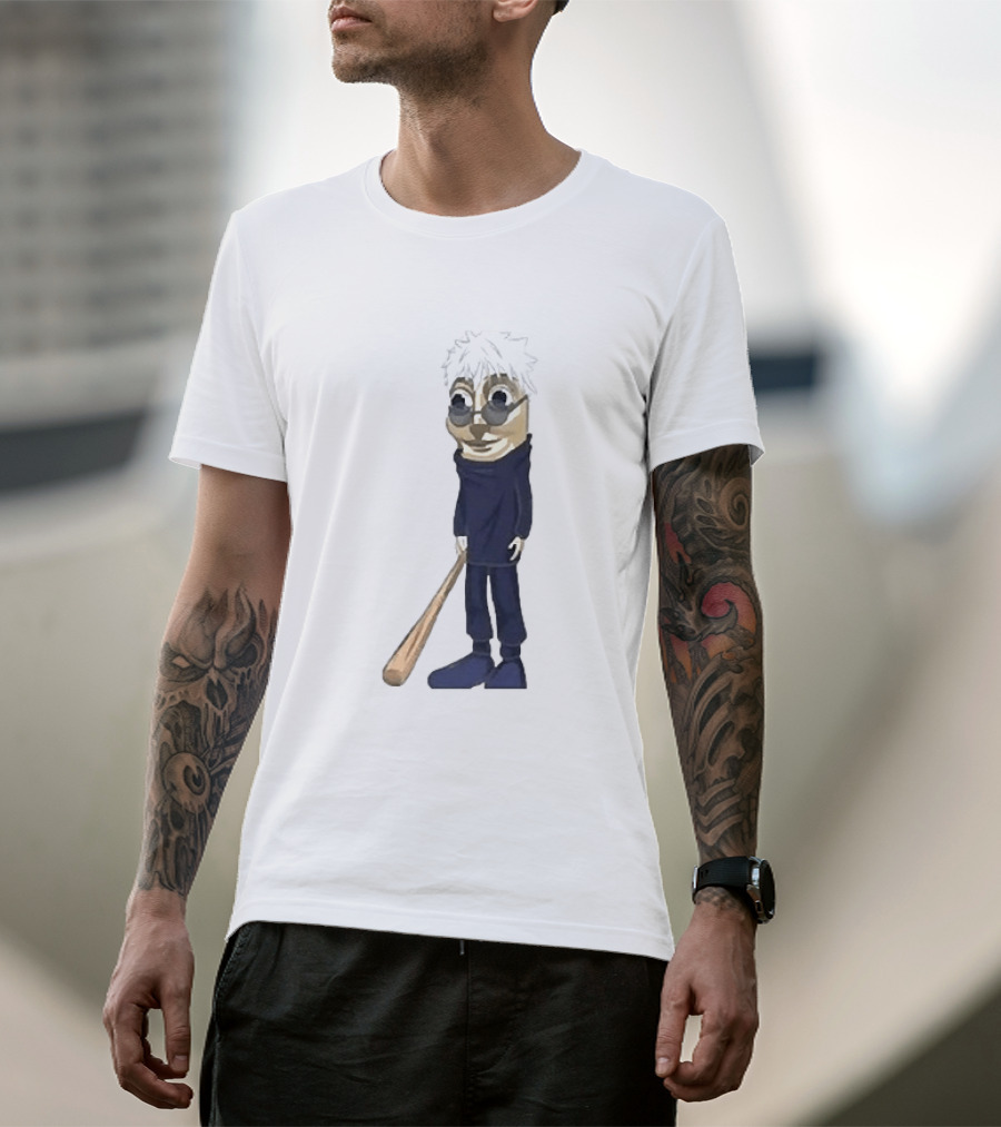 Gojo Satoru Crossover Tung Tung Tung Sahur Character Fusion T-Shirt