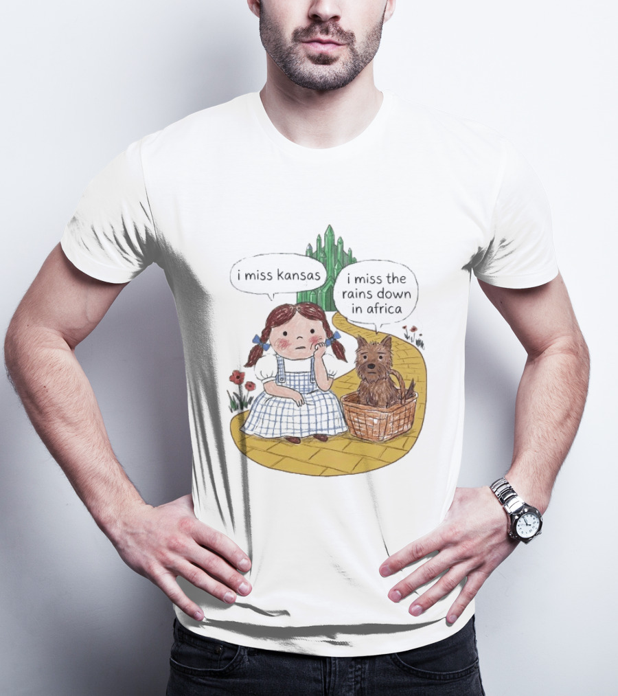 I Miss Kansas I Miss The Rains Down In Africa Toto Wizard Of Oz Mashup T-Shirt