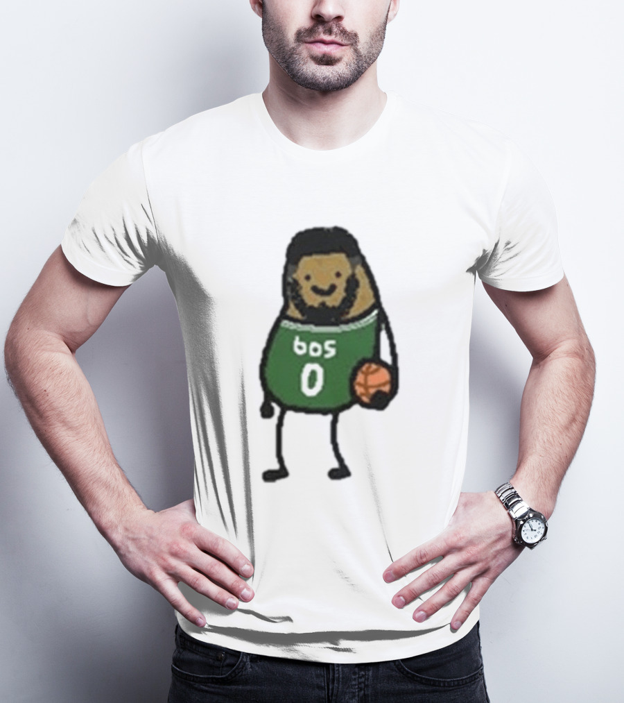 Boston Celtics Jayson Tatum Potatum Cartoon Basketball T-Shirt