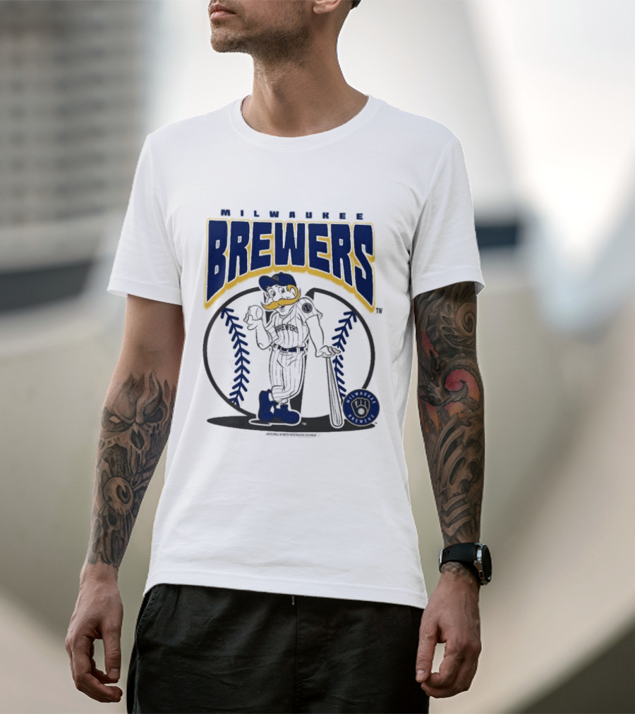 Milwaukee Brewers Retro Baseball Mascot Nostalgia T-Shirt