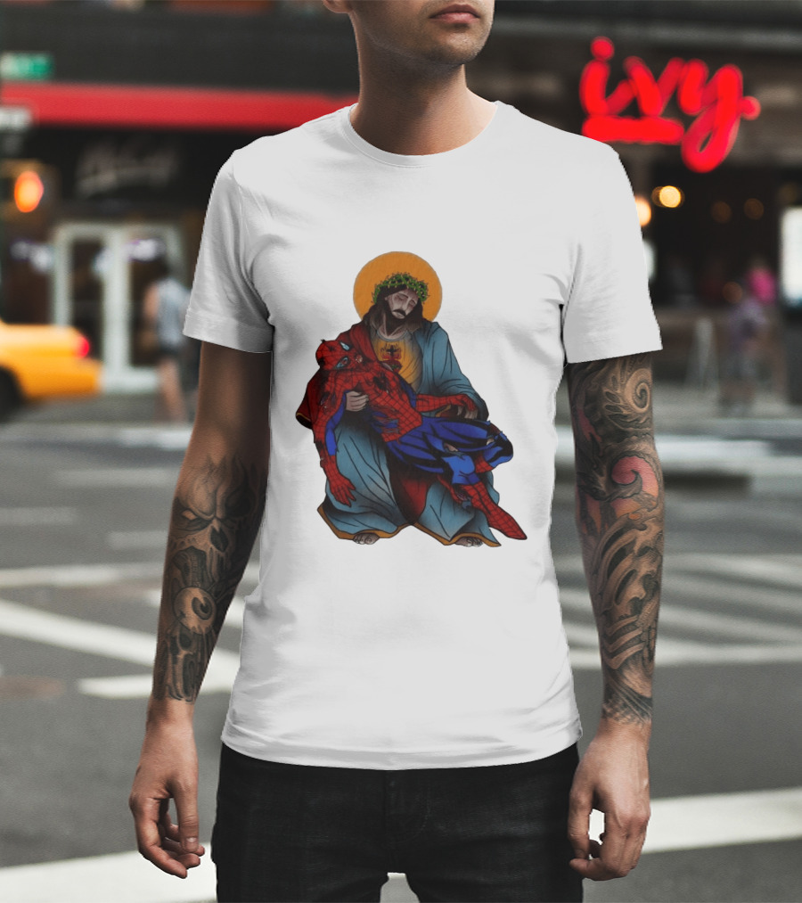 Spider Man Jesus Pieta Marvel T-Shirt