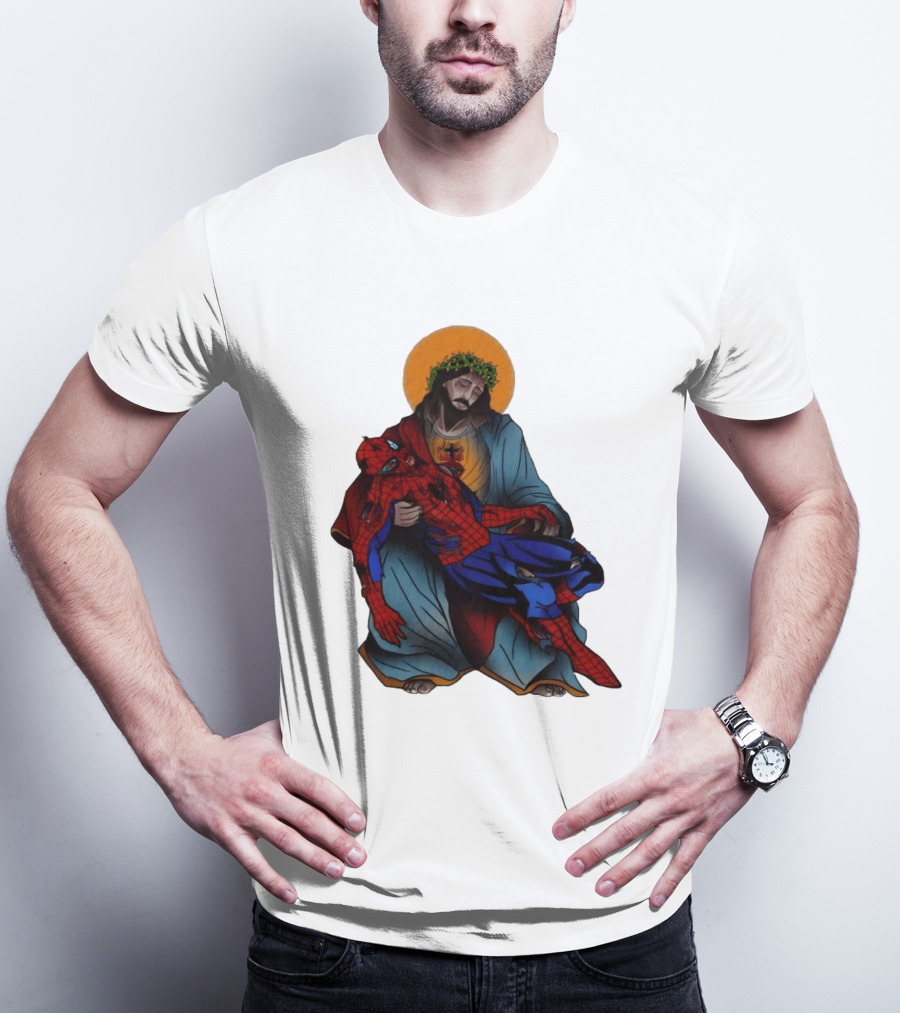 Spider Man Jesus Pieta Marvel T-Shirt