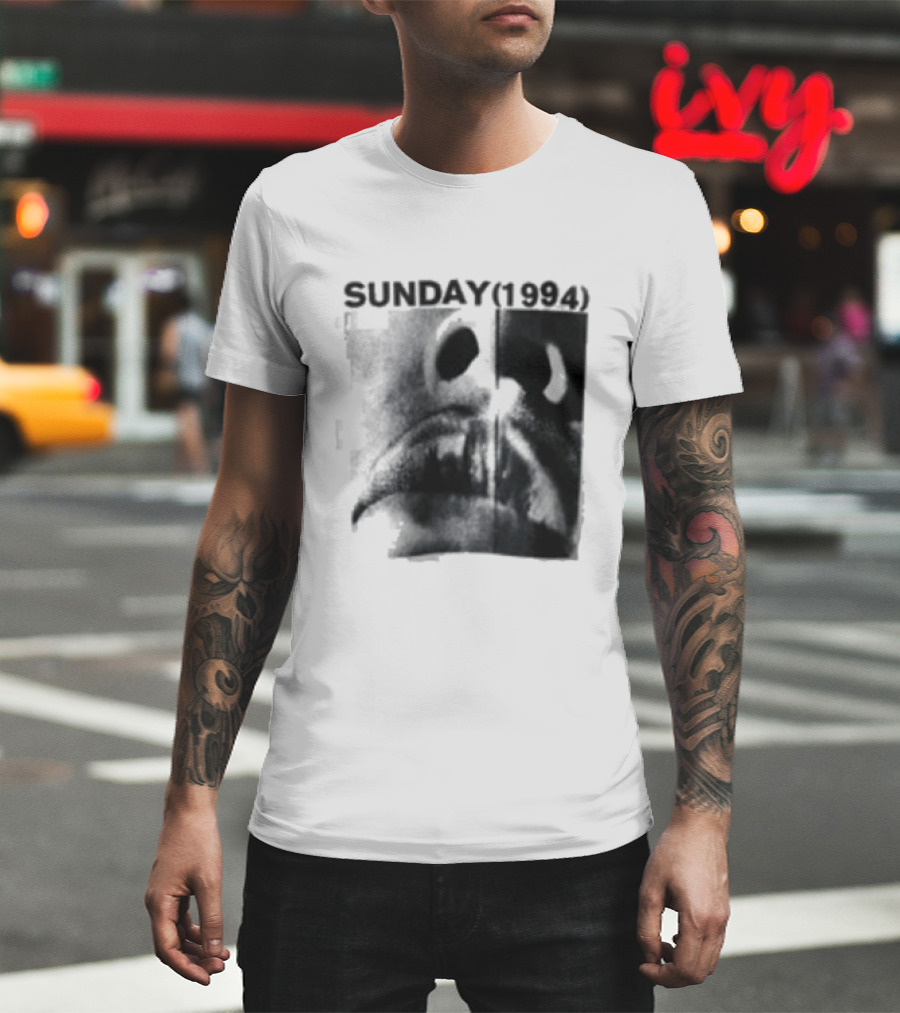 Sunday 1994 The Debut Tour Vintage Nostalgia Black And White Face T-Shirt